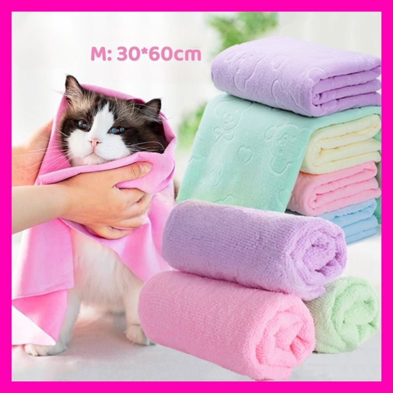 Jual [UKURAN 60X30CM] HANDUK GROOMING KUCING ANJING KELINCI SUGARGLIDER ...