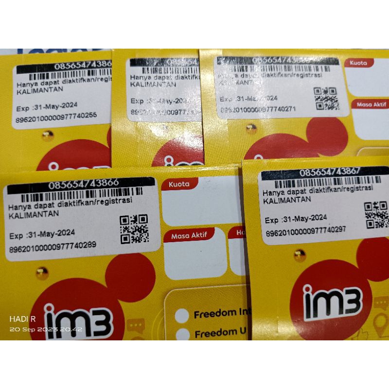 Jual KARTU IM3 / INDOSAT KALIMANTAN EXP MEI 2024 | Shopee Indonesia