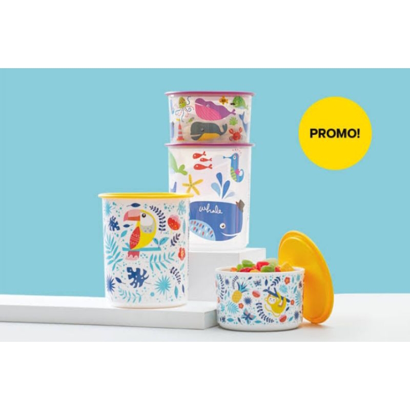 Jual Nature canister tupperware / toples motif tupperware (produk tanpa ...