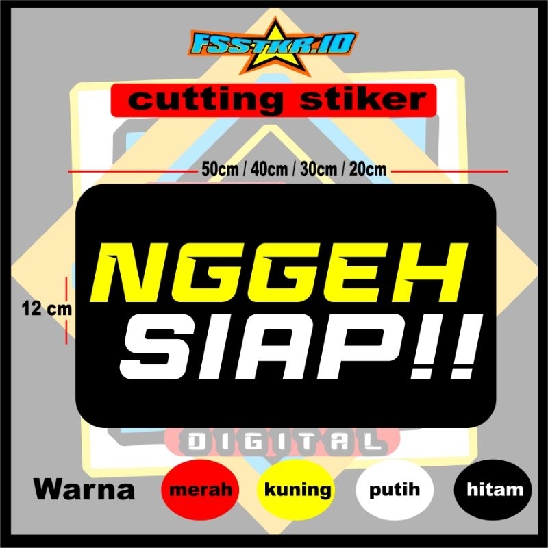 Jual Stiker Cutting NGGEH SIAP Kombinasi Warna Kaca Mobil Truck Dan ...