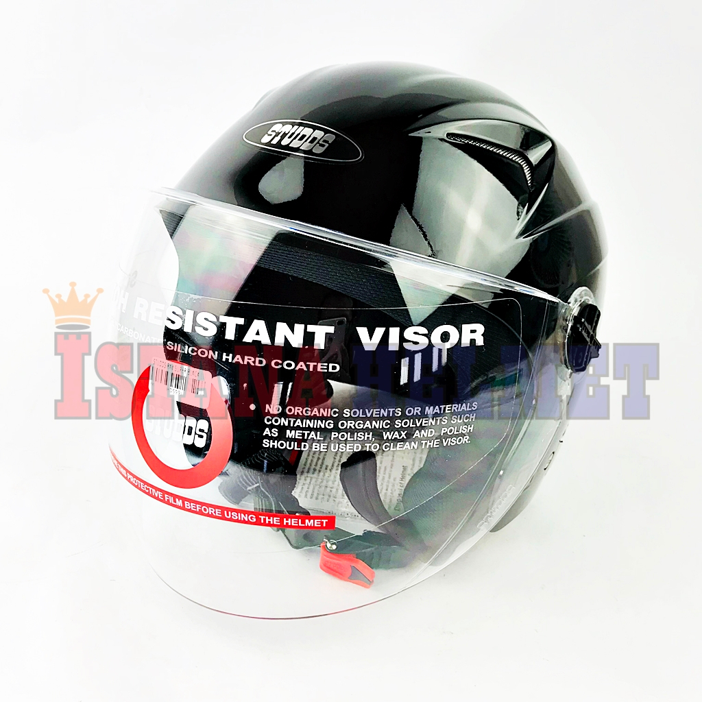 Jual HELM STUDDS RAY SUPER BLACK ORIGINAL | Shopee Indonesia