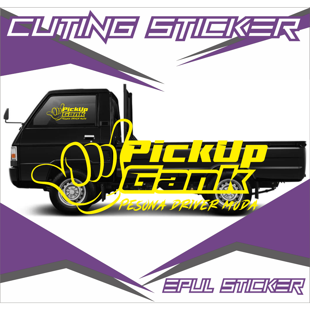 Jual STIKER KACA SAMPING MOBIL PICKUP,PICKUP GANK,PESONA DRIVER MUDA ...