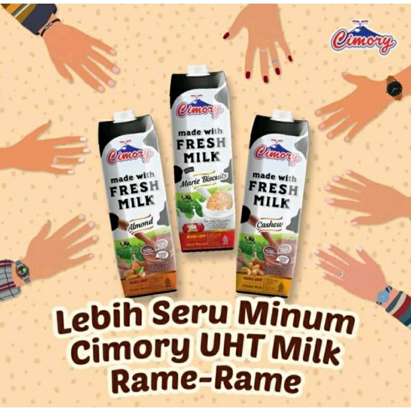 Jual cimory uht 1liter/1000ml marie regal, cashew, almond, chocolate ...