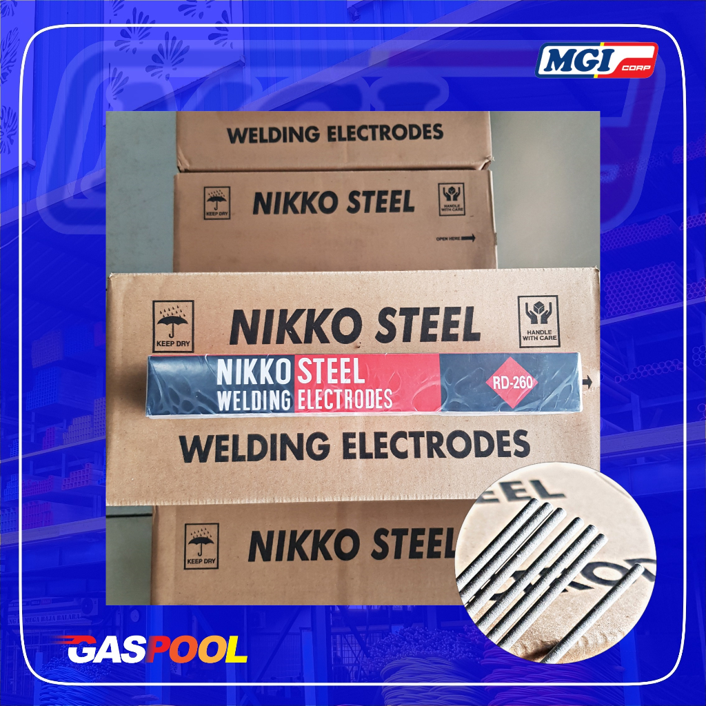 Jual KAWAT LAS NIKKO STEEL RD-260 / WELDING ELECTRODES 2mm 2Kg | Shopee Indonesia