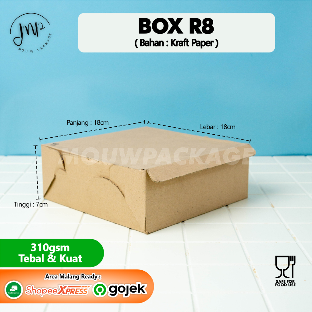 Jual BOX R8 18X18 EFLUTE / BOX CATERING / BOX NASI KOTAK / BOX HAJATAN ...