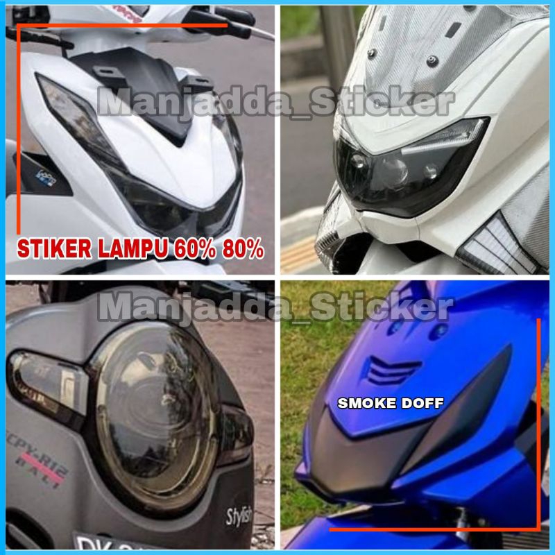Jual Stiker lampu skotlet headlamp hitam transparan smoke 60% 80% untuk ...