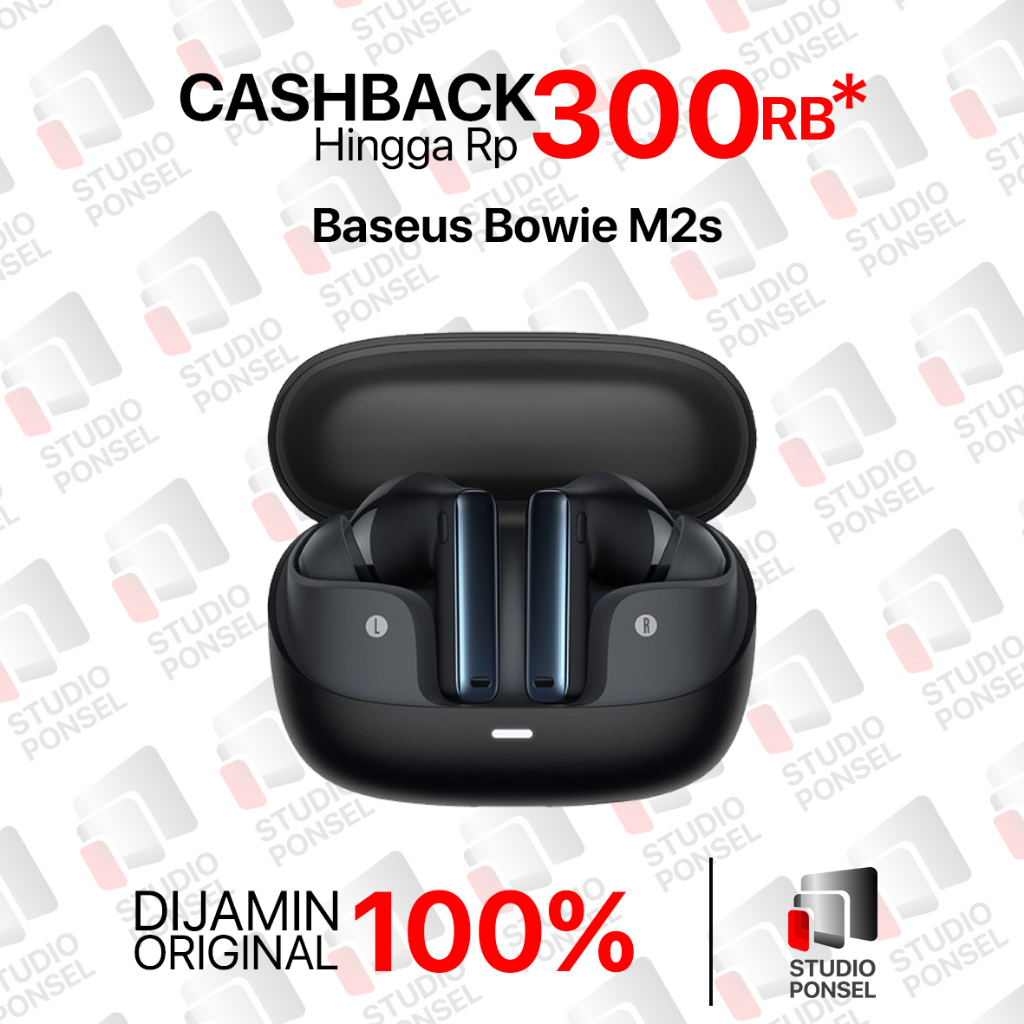 Jual Baseus Bowie M2s True Wireless Earphones Cluster Black TWS Resmi ...
