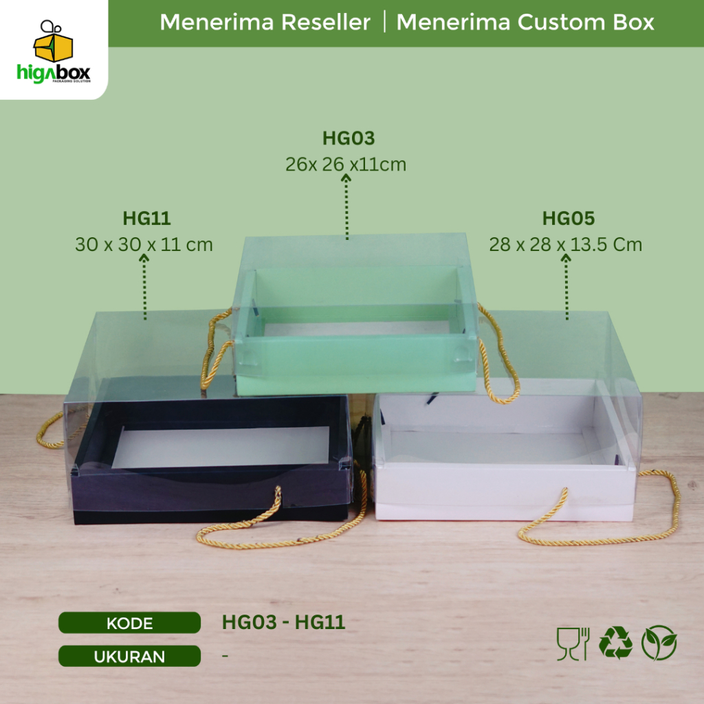 Jual Kotak Kue Mika / Box Tart Mika / Box Toples Kue / Box Cookies ...