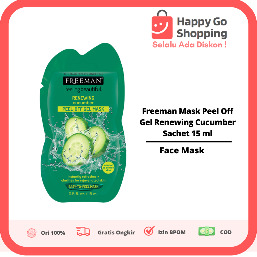 Jual Freeman Mask Peel Off Gel Renewing Cucumber Sachet 15 ml | Shopee ...