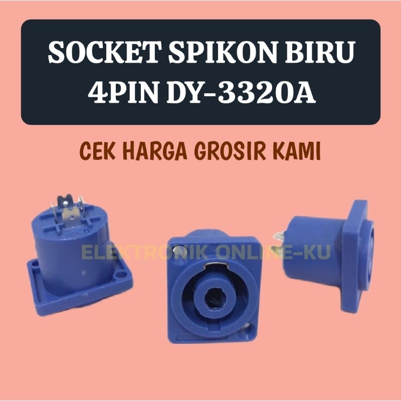Jual SOCKET SPIKON BIRU 4PIN DY-3320A | Shopee Indonesia