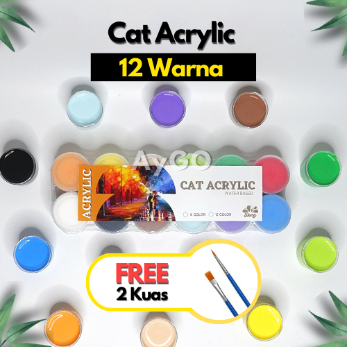 Jual CAT ACRYLIC / CAT AKRILIK SET / CAT MELUKIS | Shopee Indonesia