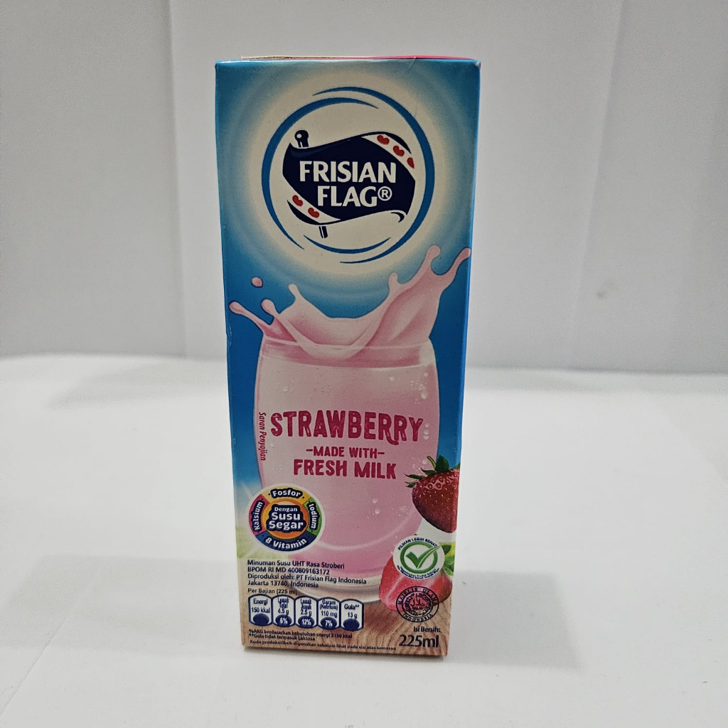 Jual Frisian Flag Susu UHT Rasa Strawberry 225 ML | Shopee Indonesia