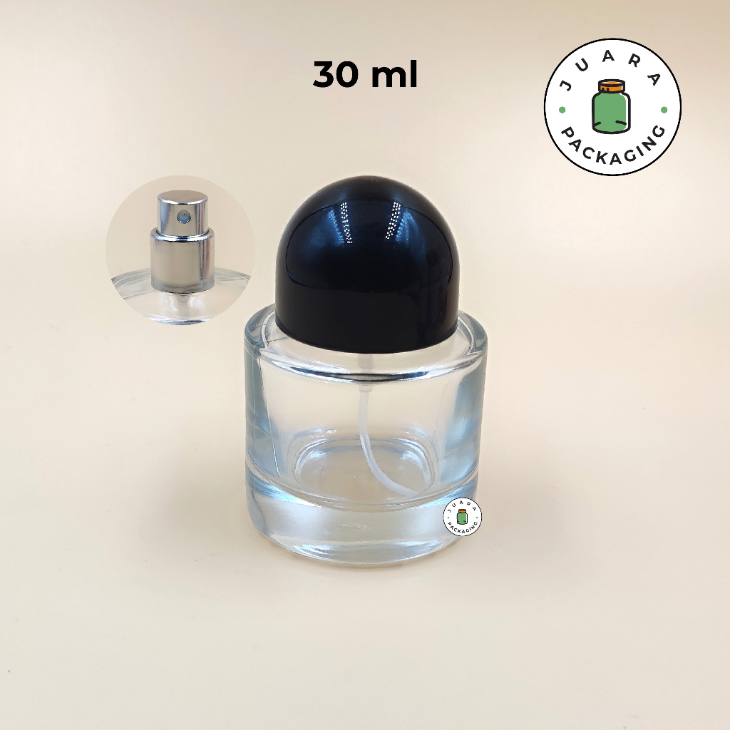 Jual Botol Spray Kaca 30ml Botol Parfum Tutup Hitam Bulat 30 ml ...