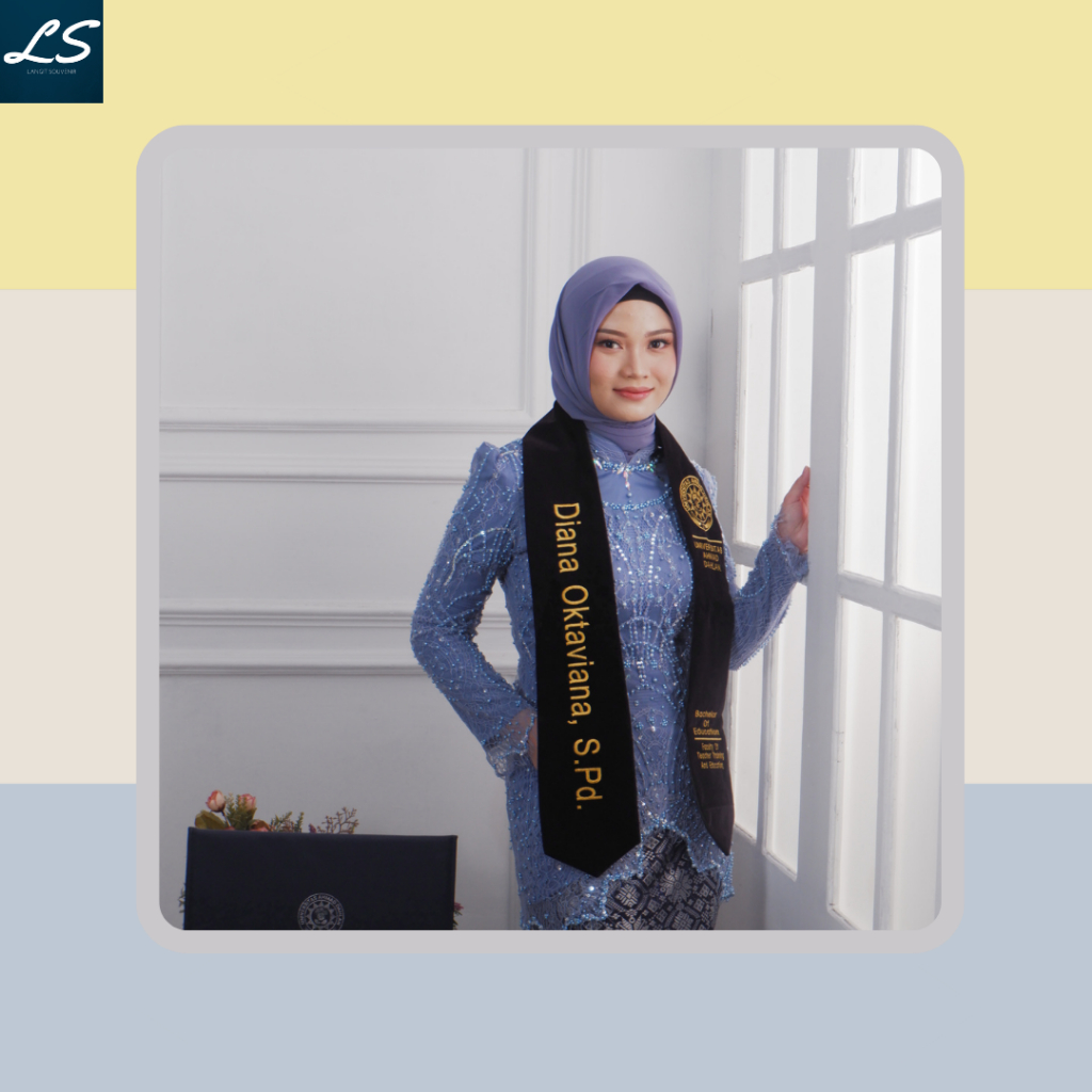 Jual (1 HARI JADI) Selempang Wisuda Leher Bordir / Selempang Wisuda ...