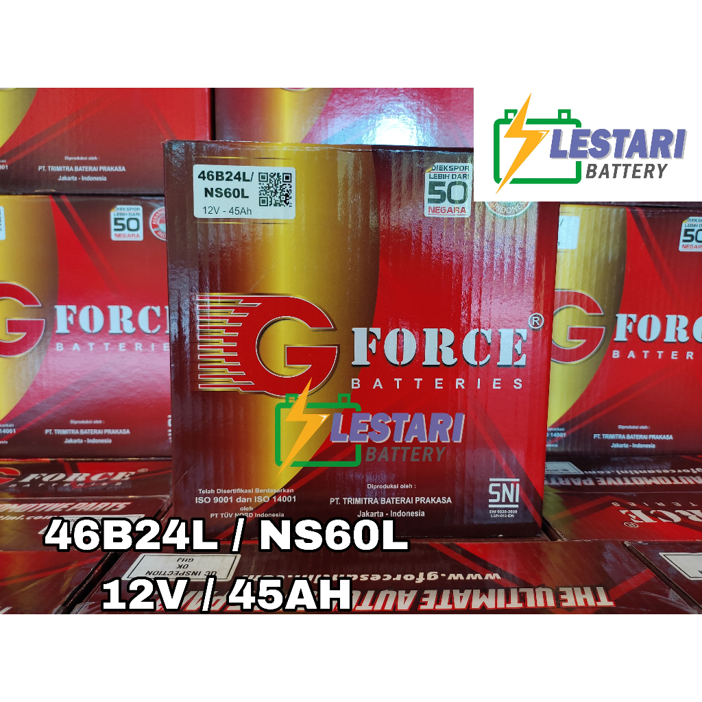 Jual Aki Basah Conventional G FORCE 46B24L / NS60L | Shopee Indonesia
