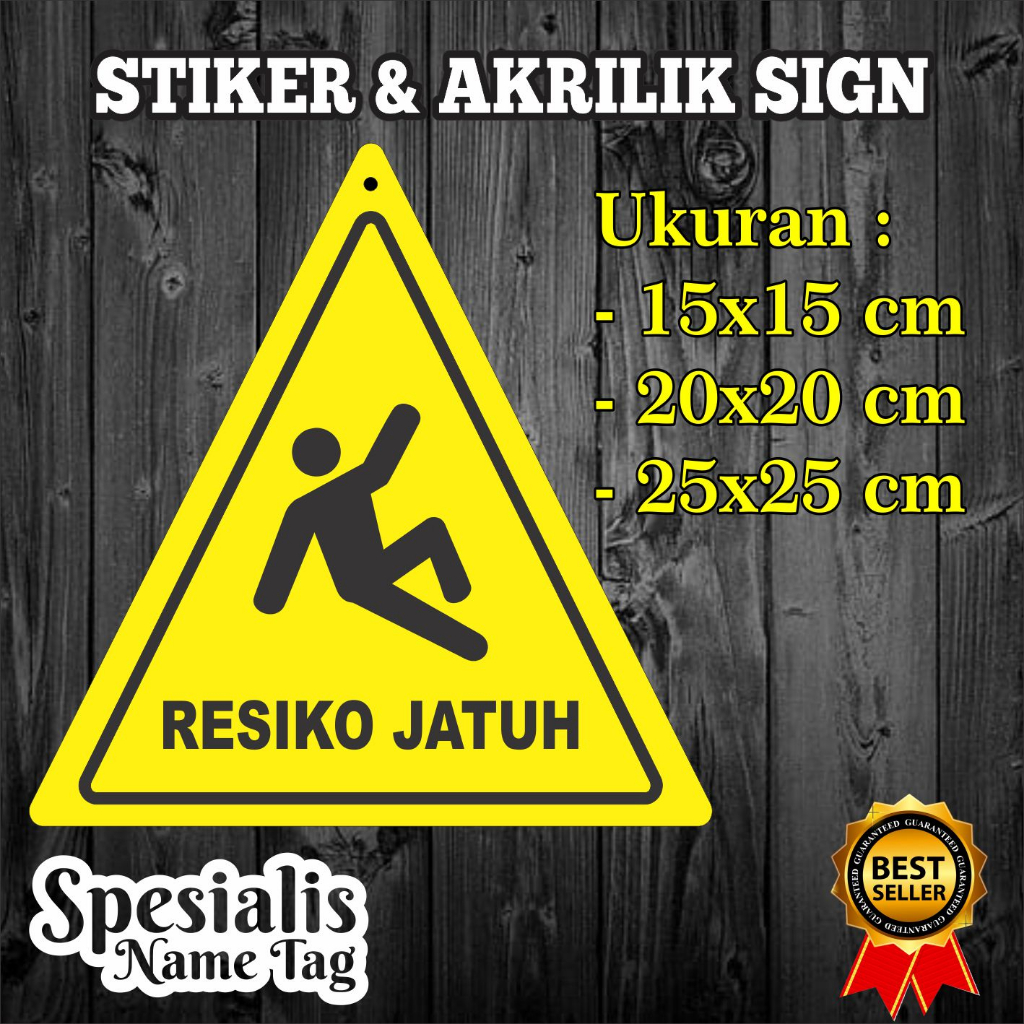 Jual Akrilik Resiko Jatuh / Fall Risk Resiko Jatuh Akrilik | Segitiga ...