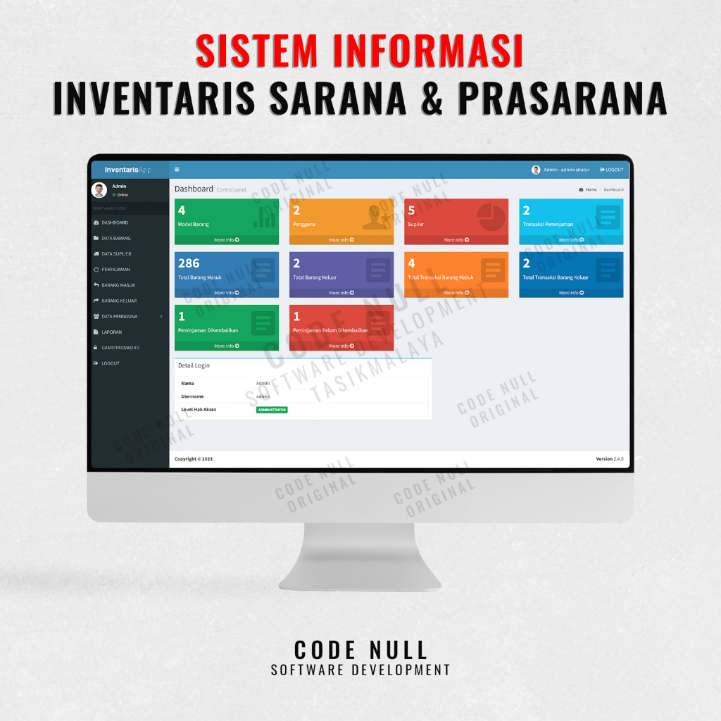 Jual Sistem Informasi Manajemen Inventaris Barang Sarana dan Prasarana ...
