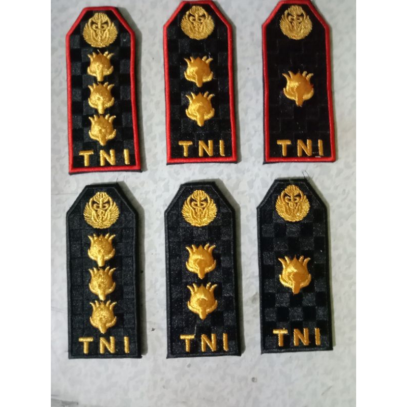 Jual pangkat PDU kesehatan ckm TNI AD. mayor letkol kolonel Lis merah ...