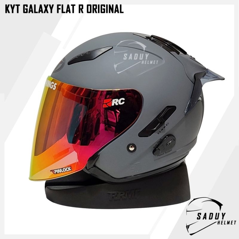 Jual KYT GALAXY FLAT R SOLID GORILA GREY DOP / ABU DOP - PAKET GANTENG ...