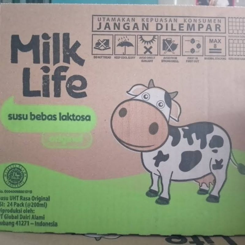 Jual Susu cair uht Milk Life 200 ml 200ml dus karton | Shopee Indonesia