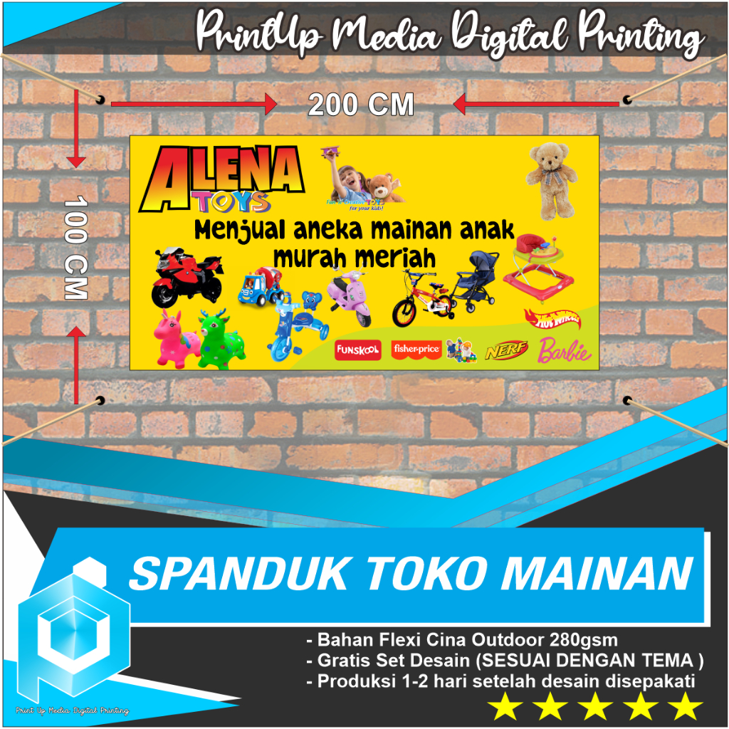 Jual CETAK SPANDUK BANNER BALIHO TOKO MAINAN | Shopee Indonesia