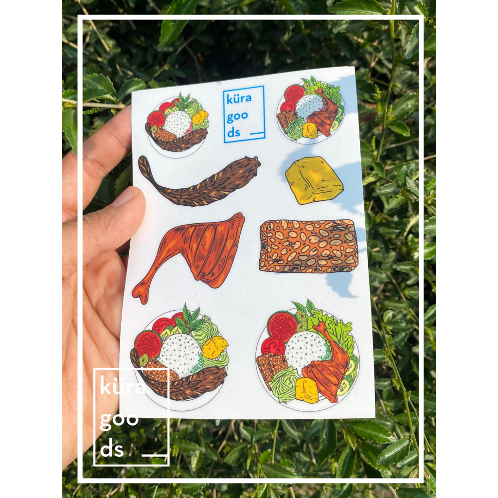 Jual Sticker Pack Lalapan Ayam Pecel Lele | Stiker Set Aesthetic ...