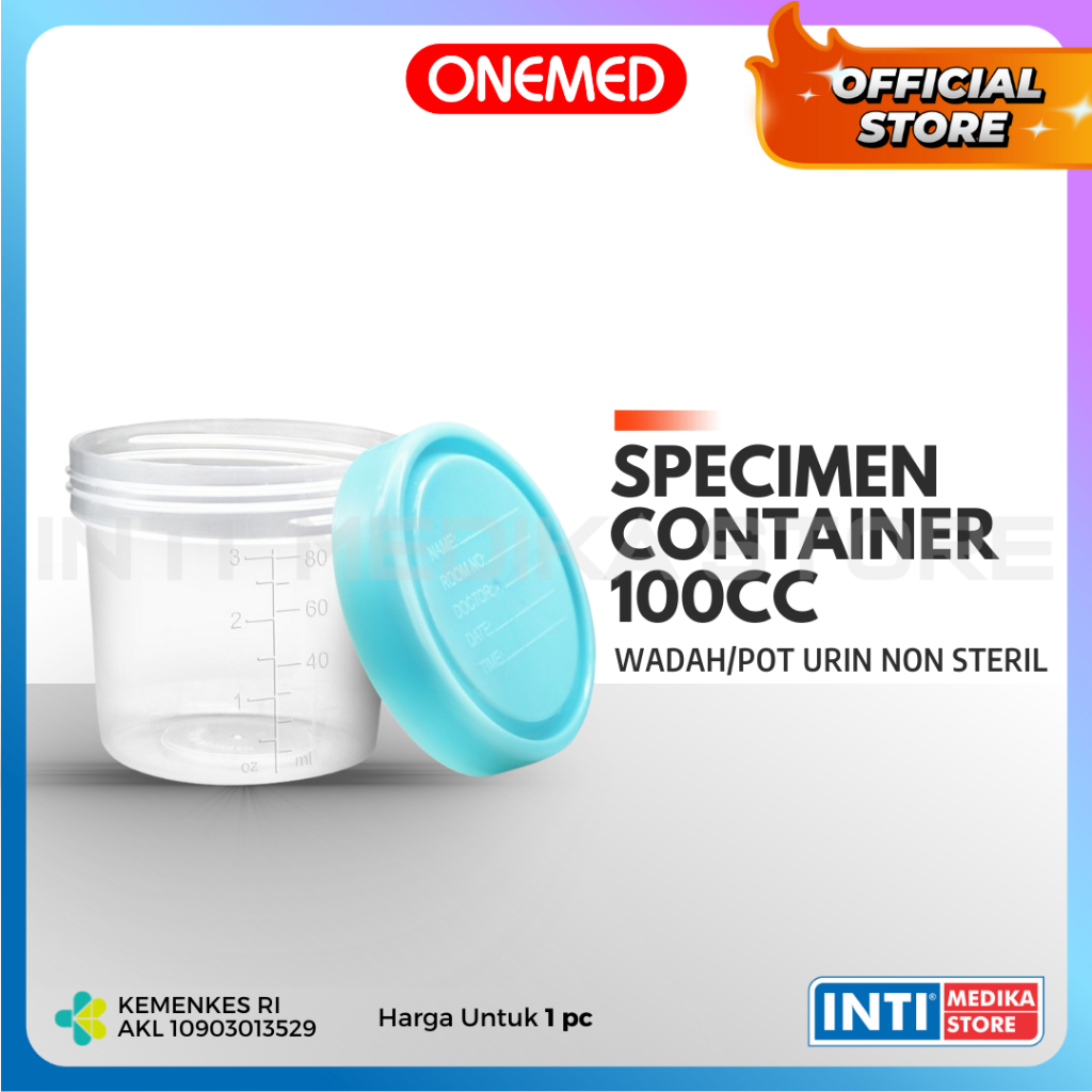 Jual ONEMED - Specimen Container 100ml | Wadah Pot Urine Non Steril ...