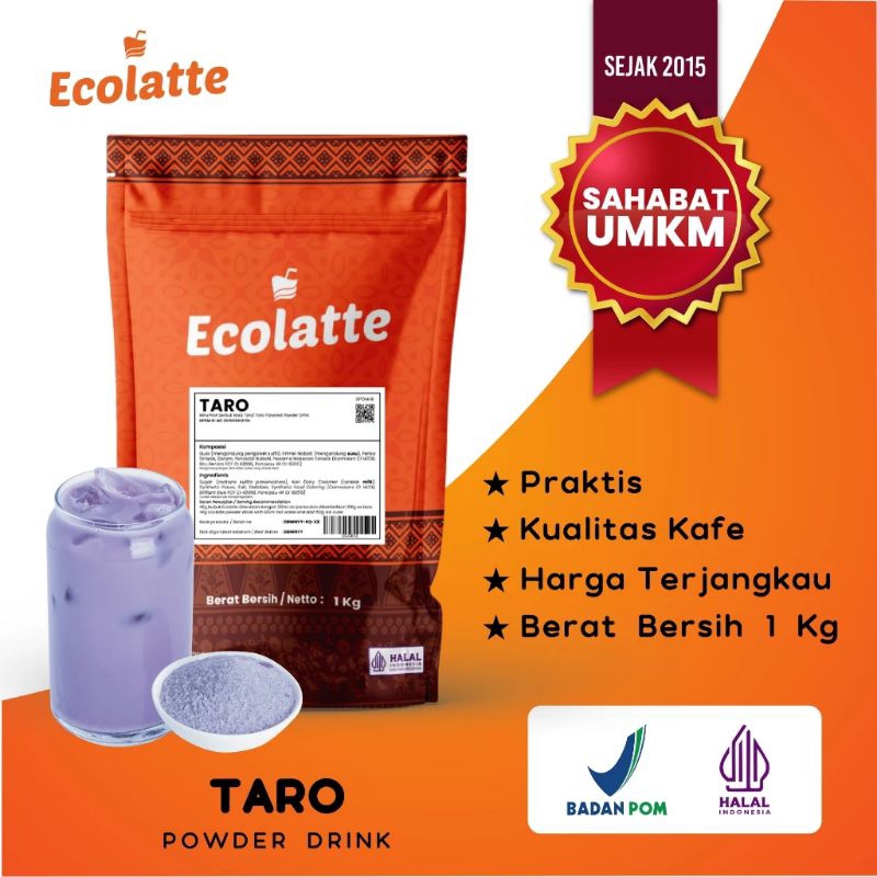 Jual ECOLATTE TARO POWDER - 1 KG | Shopee Indonesia
