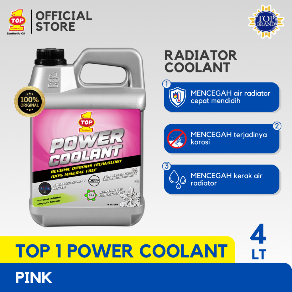 Jual Pendingin Radiator Power Coolant Pink 4L | Shopee Indonesia