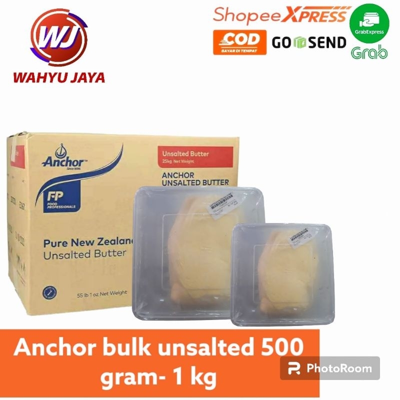 Jual Anchor bulk butter unsalted repack 500 gram- 1 kg | Shopee Indonesia