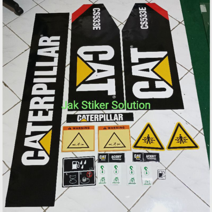Jual STICKER ALAT BERAT STIKER EXCAVATOR CATERPILLAR Vibro Compactor ...