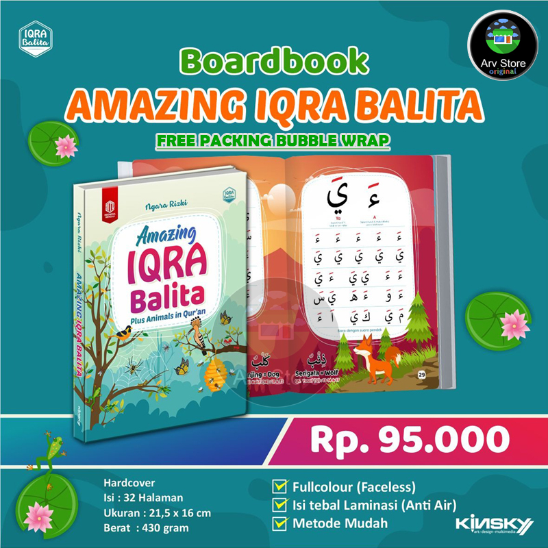Jual BISA COD IQRO CUSTOM NAMA DAN FOTO Amazing Iqro Balita 1 Plus ANIMALS in Qur'an - Amazing ...