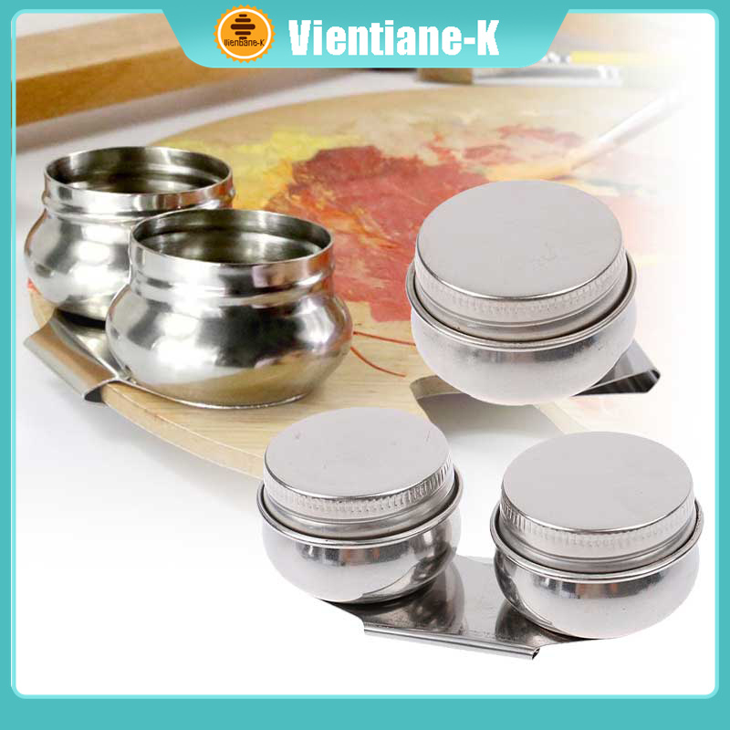 Jual Drum Painting Oil Paint Pot Stainless Steel Single Double | Shopee ...