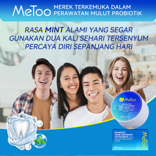 Jual MeToo Teeth Whitening Powder+ Fresh Mint Mouthwash 100ml/ Travel ...