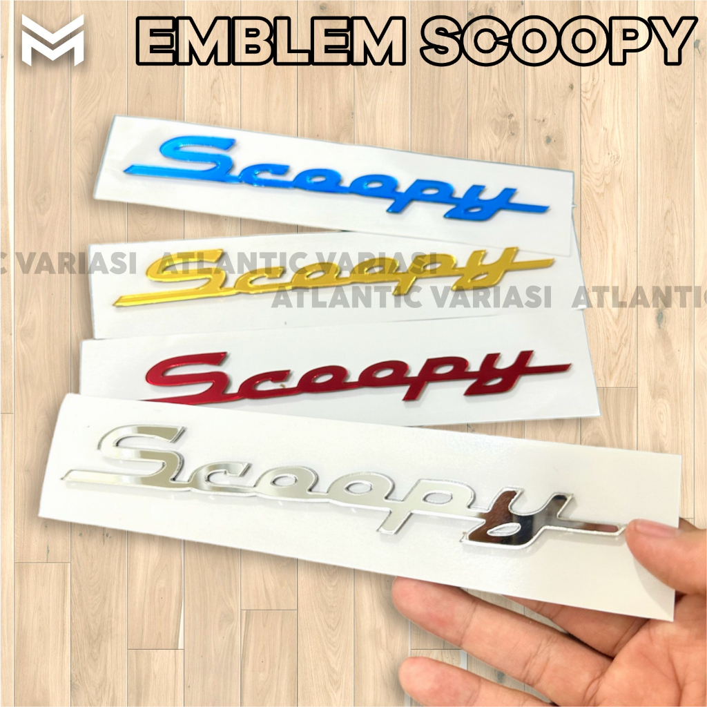 Jual EMBLEM TIMBUL SCOOPY / STICKER 3D LOGGO SCOOPY SET KIRI KANAN ...