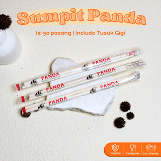 Jual [ISI 50 PASANG] Sumpit Bambu Panda + Tusuk Gigi Steril Higienis ...