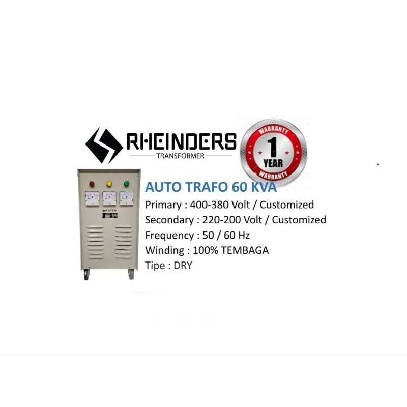 Jual Auto Trafo 60 KVA 3 Phase / Step Down Trafo Rheinders 60 KVA ...