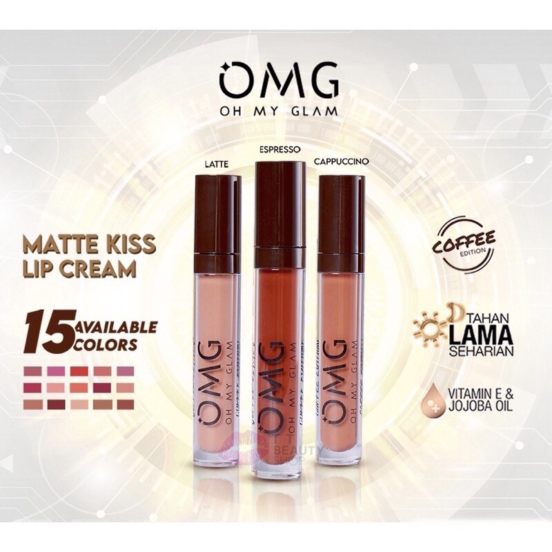 Jual OMG Oh my glam matte kiss lipcream | Shopee Indonesia