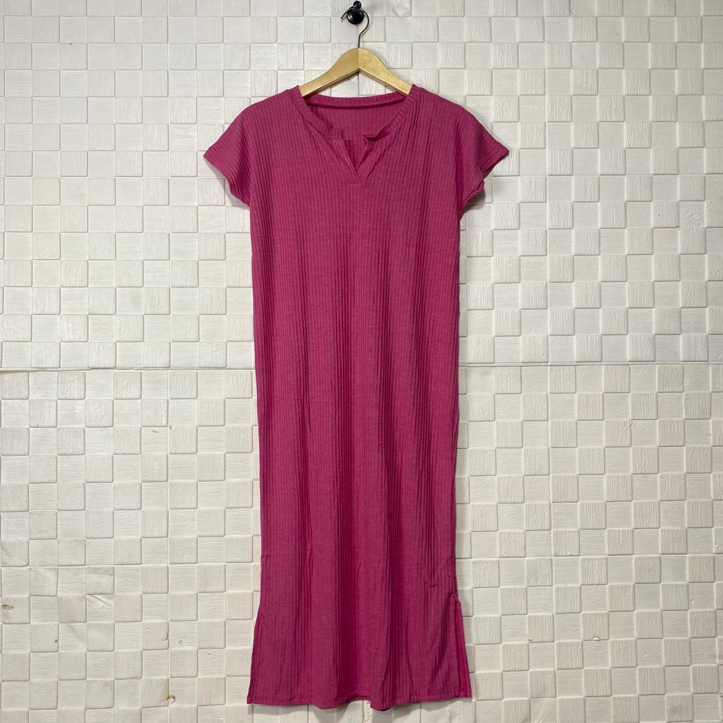 Jual Dress rajut wanita/maxi dress/long dress bodycon/knit dress V ...