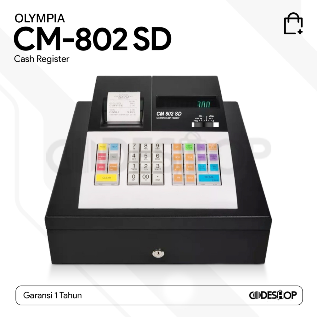 Jual Cash Register Mesin Kasir Olympia CM-802SD Cetak Kertas Termal CM802SD | Shopee Indonesia
