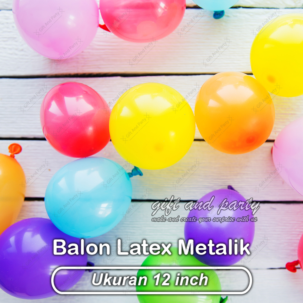 Jual Balon metalik 12 Inch / balon latex / balon metalic / balon karet ...