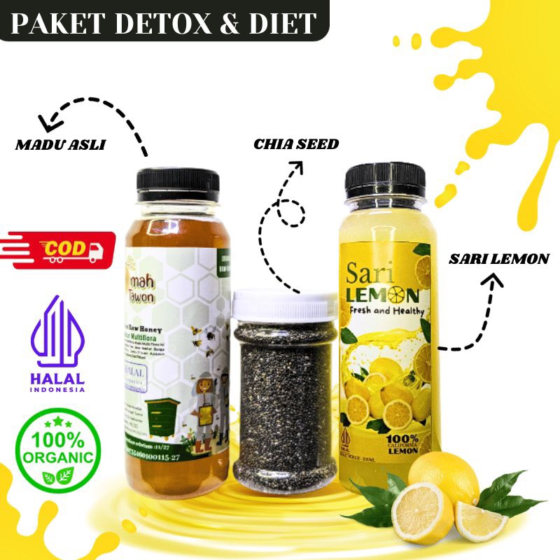 Jual Paket Detox Diet Alami - Omah Tawonku - Sari Lemon - chia seed ...