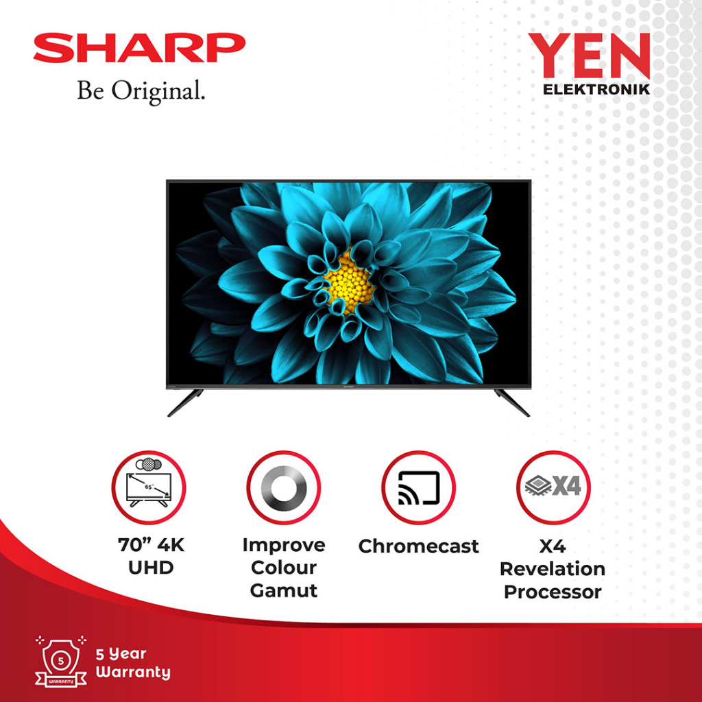 Jual Sharp LED TV 4K Ultra-HDR Android TV with Google Assistant 4T ...