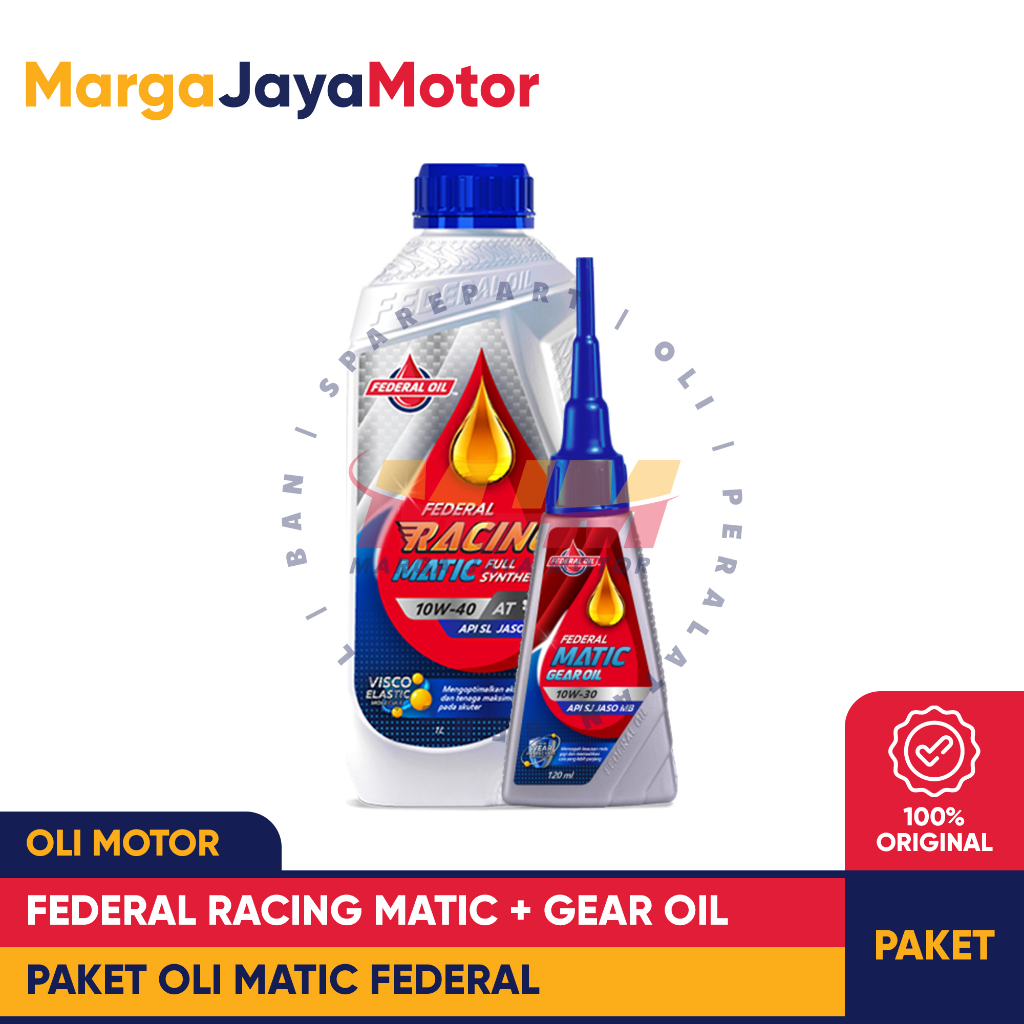 Jual Paket Oli Federal Racing Matic 1L + Federal Gear Oil 120ml ...