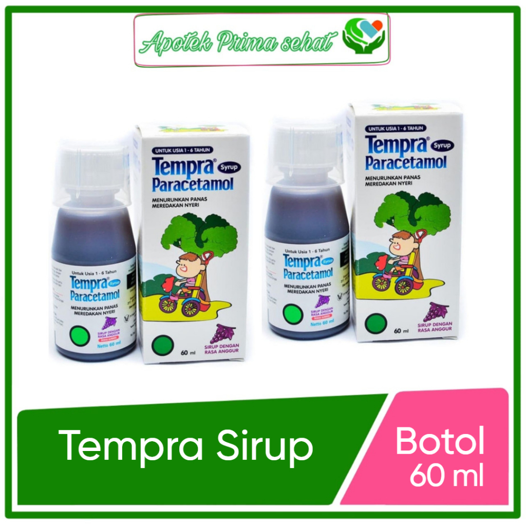Jual TEMPRA | SIRUP | DEMAM | PARACETAMOL | 60 GR | Shopee Indonesia