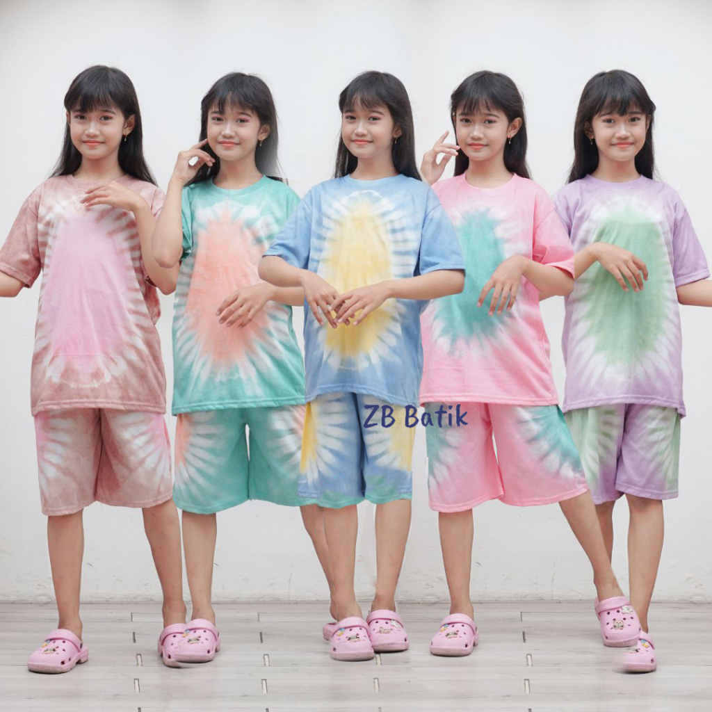 Jual Setelan Baju Anak ABG Perempuan dan Laki Laki Motif Pelangi ...