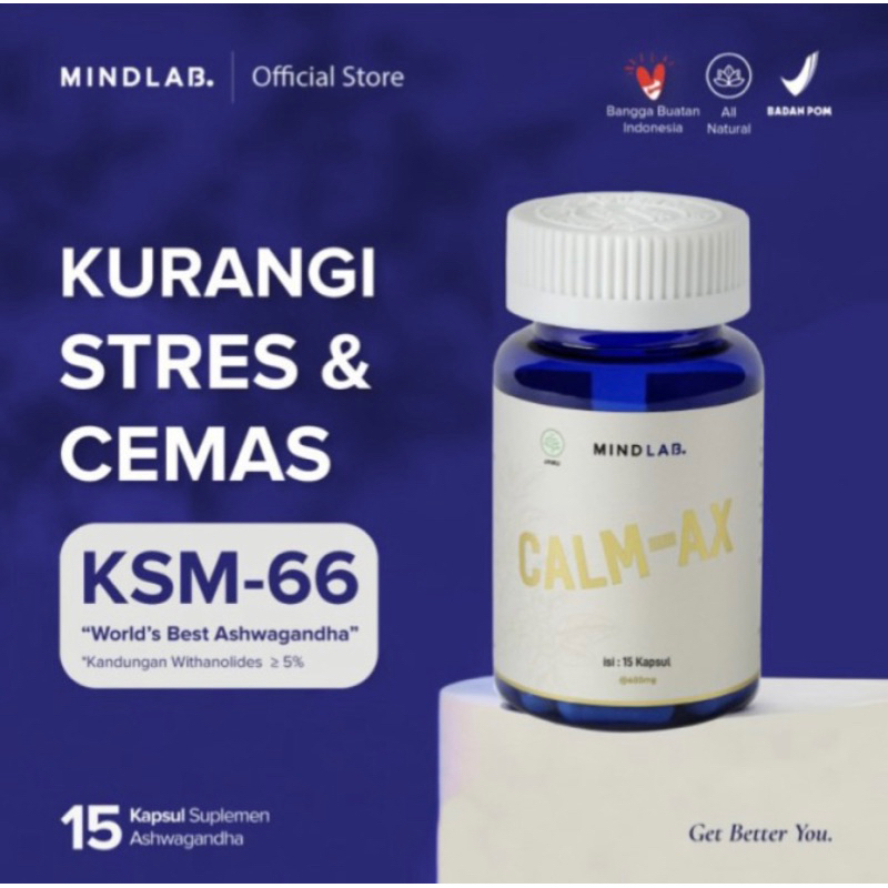 Jual CALM-AX 15 Kapsul @500mg BPOM - MINDLAB | Shopee Indonesia