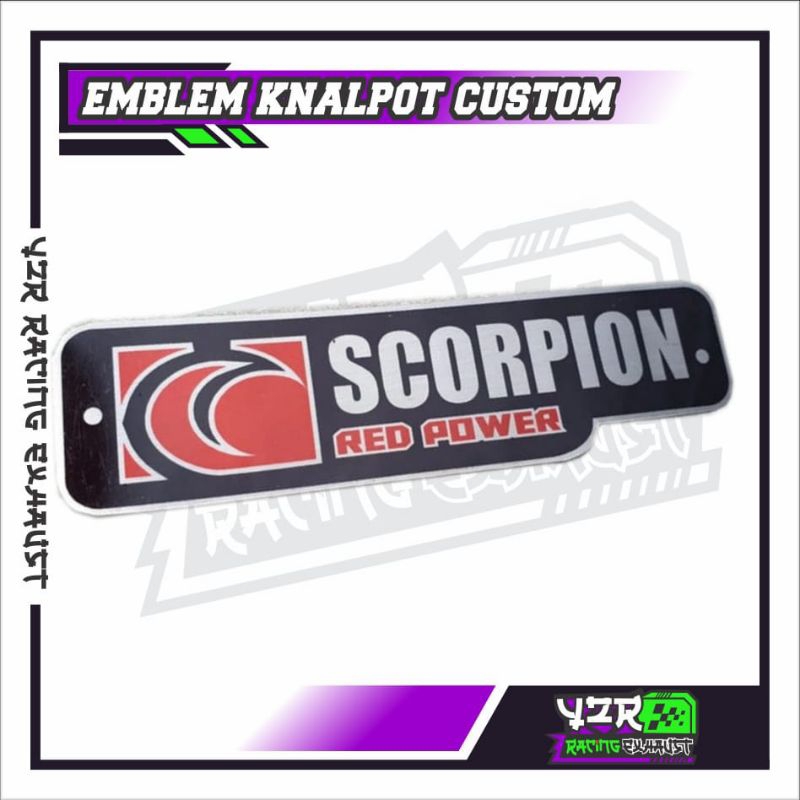 Jual EMBLEM KNALPOT RACING MERK SCORPION | Shopee Indonesia