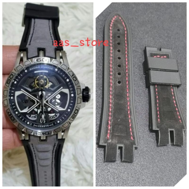 Jual Tali Jam Tangan Roger Dubuis Excalibur Spider Pirelli Strap Roger ...
