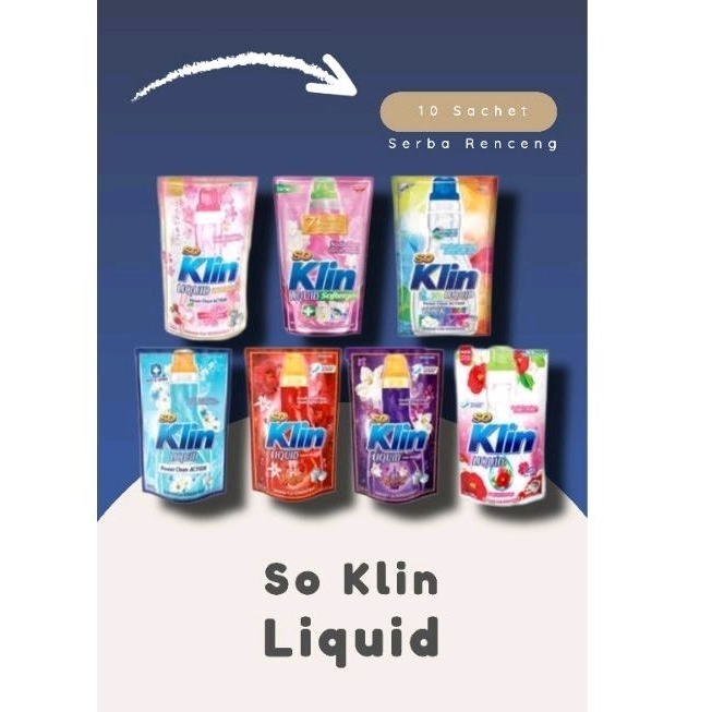 Jual Soklin Liquid All Variasi 1 Renceng (Isi 10 Sachet) | Shopee Indonesia